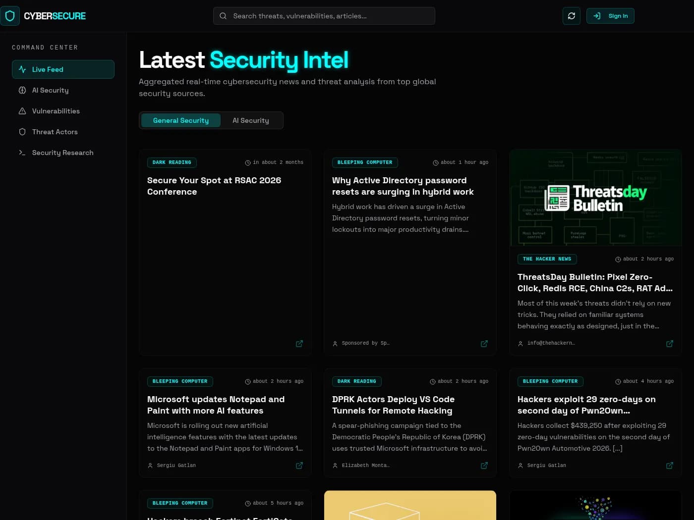 CyberSecure News Hub