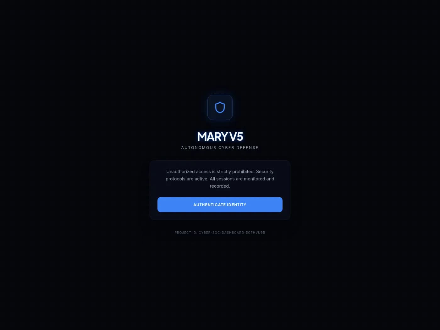 MARY V5 Cyber SOC Dashboard