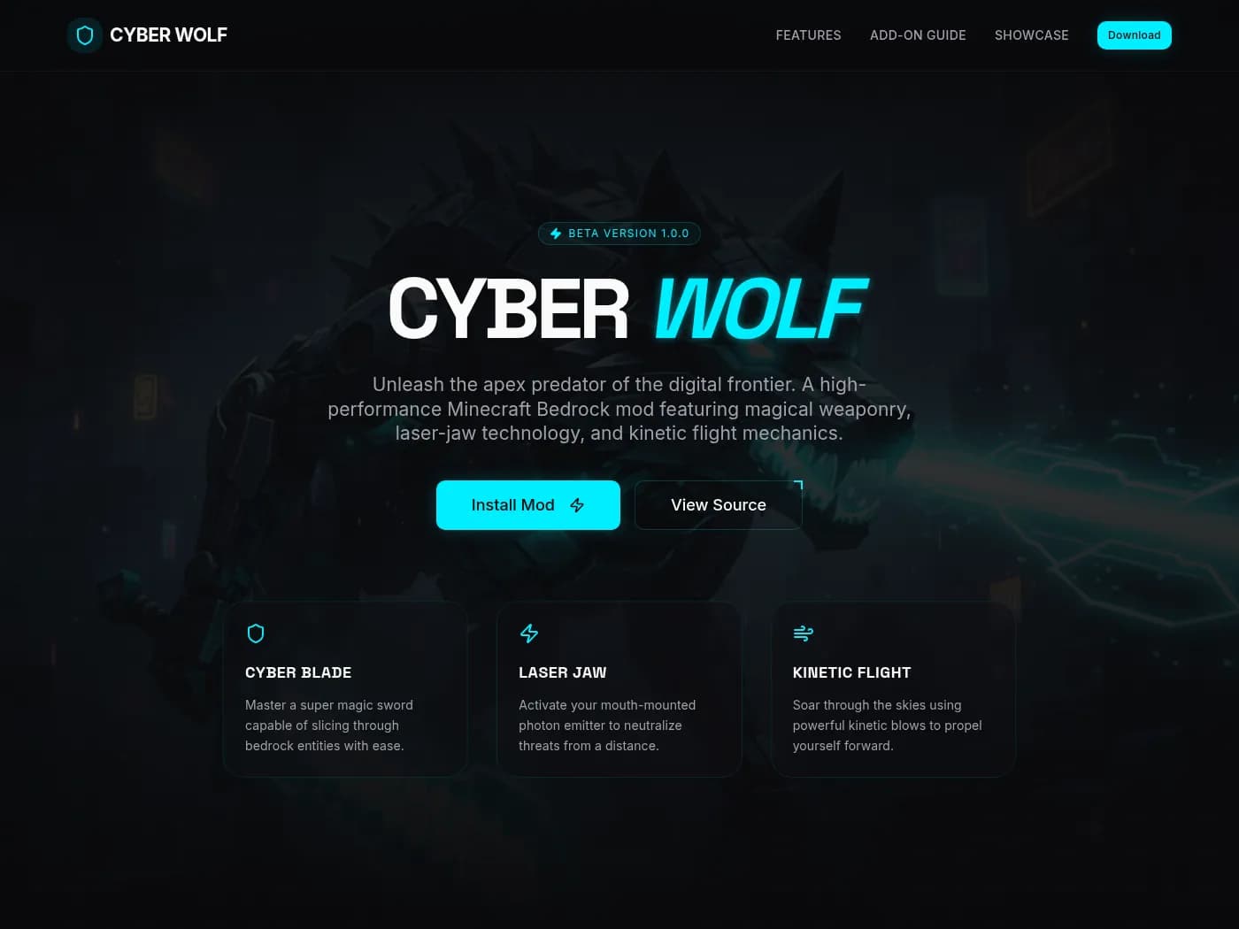 Cyber Wolf Minecraft Mod