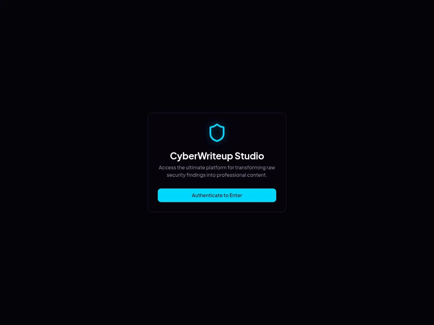 CyberWriteup Studio