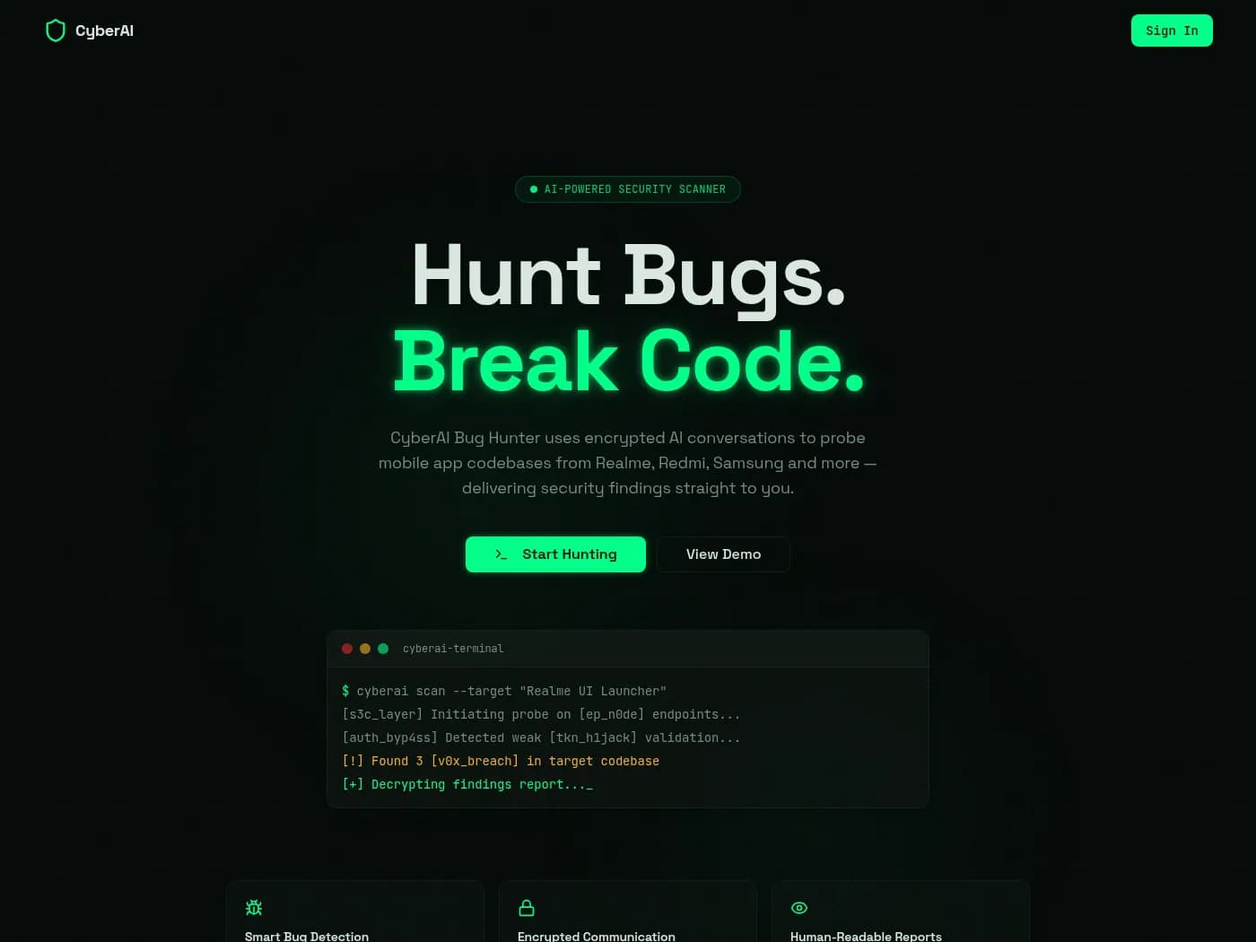 CyberAI Bug Hunter