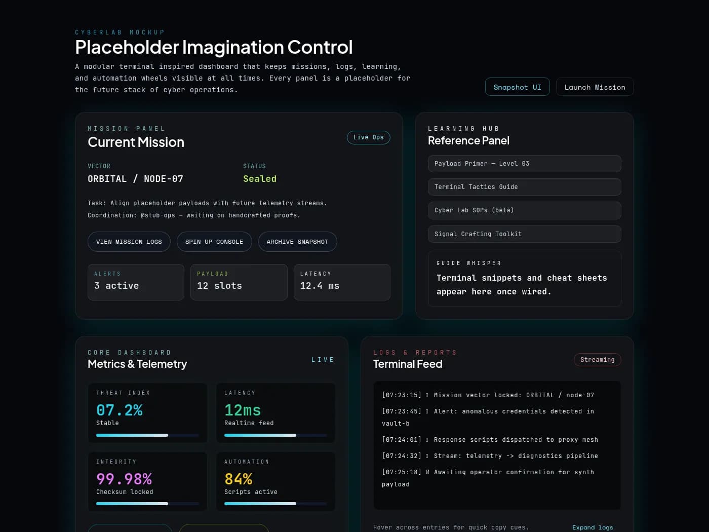 CyberLab Mockup