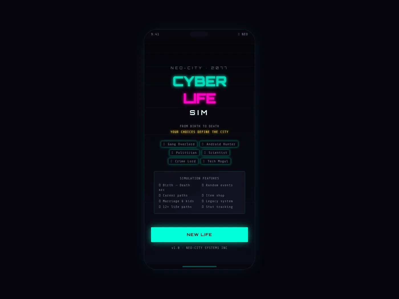 CyberLife Sim