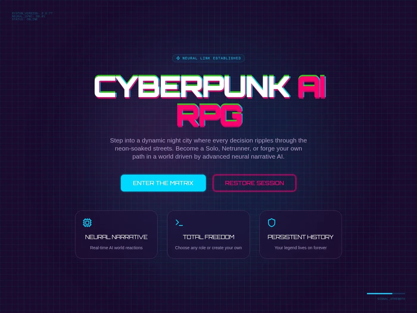 Cyberpunk AI RPG