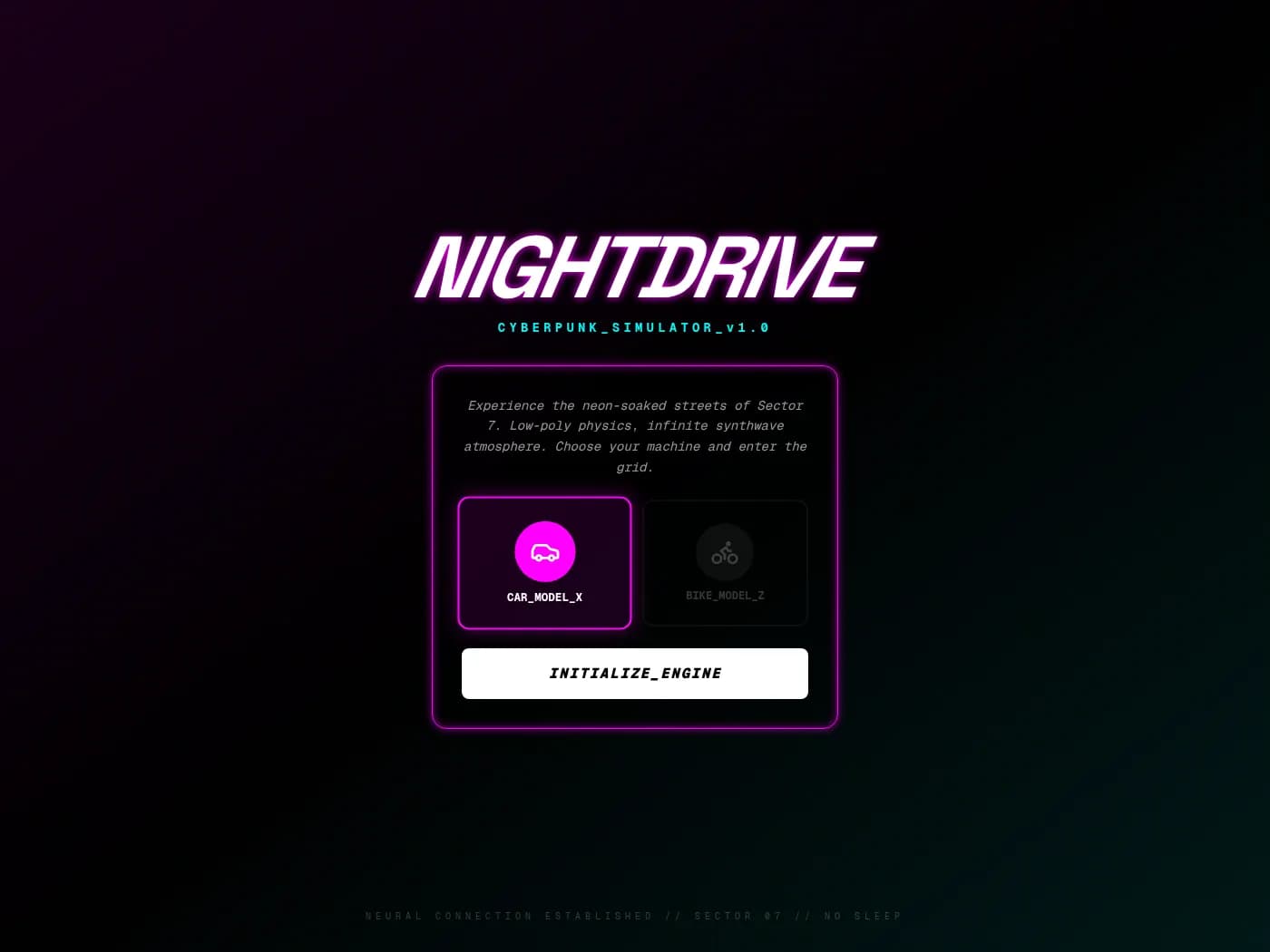 Retro Cyberpunk Simulator