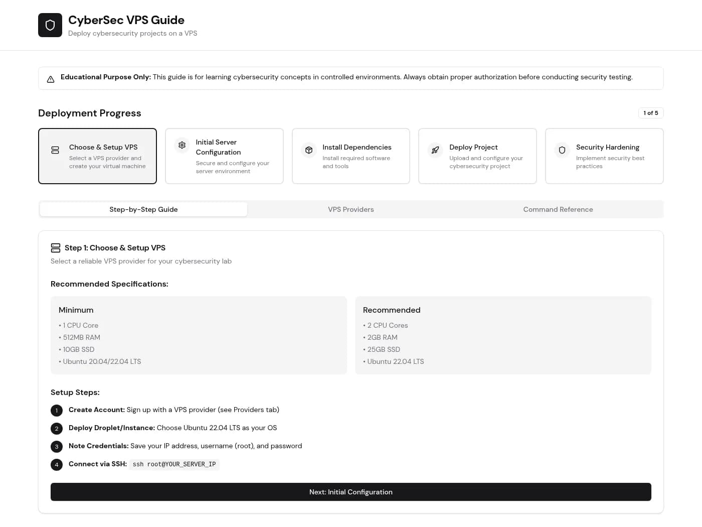 CyberSec VPS Guide