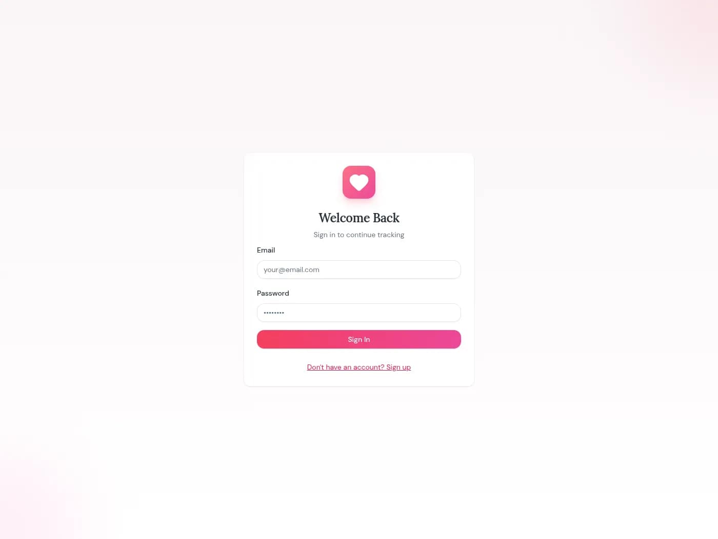 CycleTrack Web App