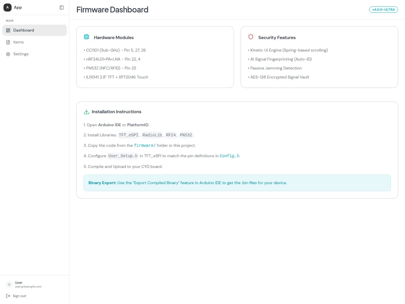 CYD 2432S028R UI Firmware