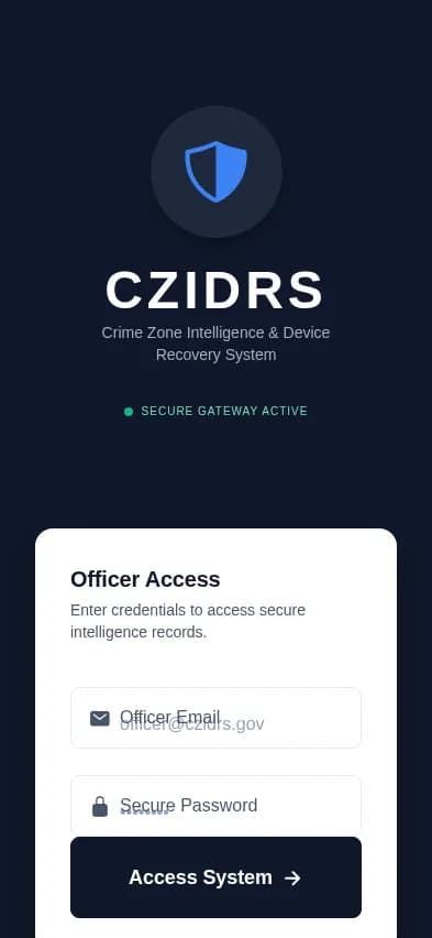 Crime Zone Intelligence Suite