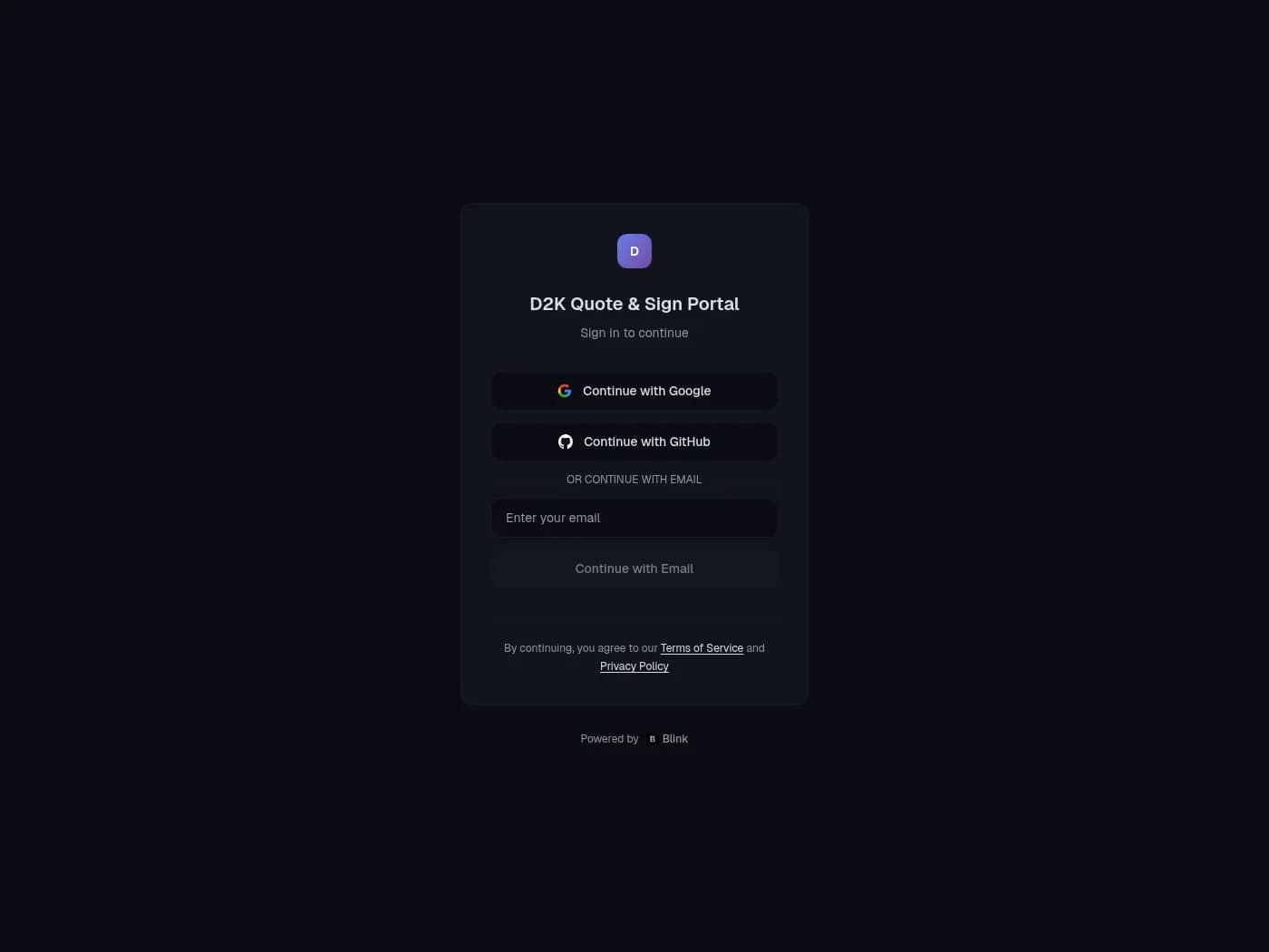 D2K Quote & Sign Portal
