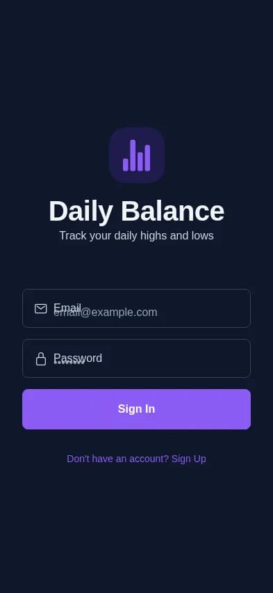 Daily Balance Tracker