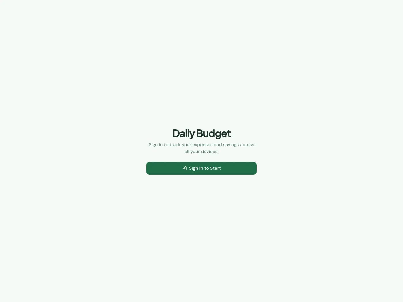 Daily Budget Tracker