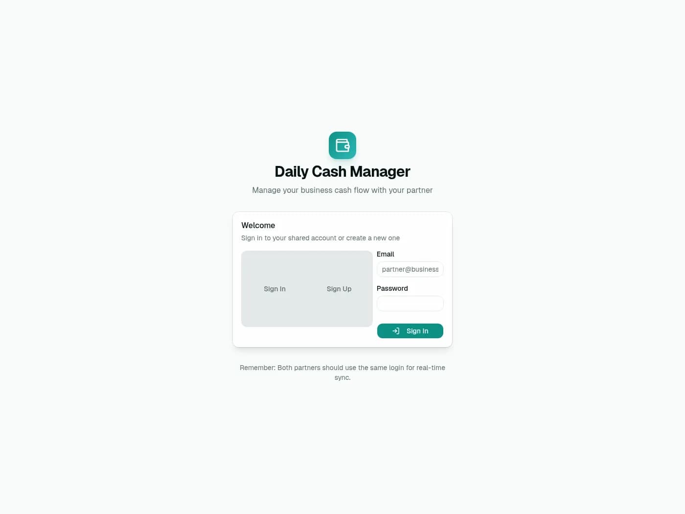 Daily Cash Manager