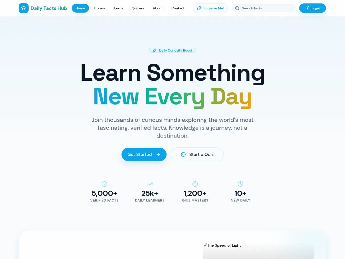 Daily Facts Hub