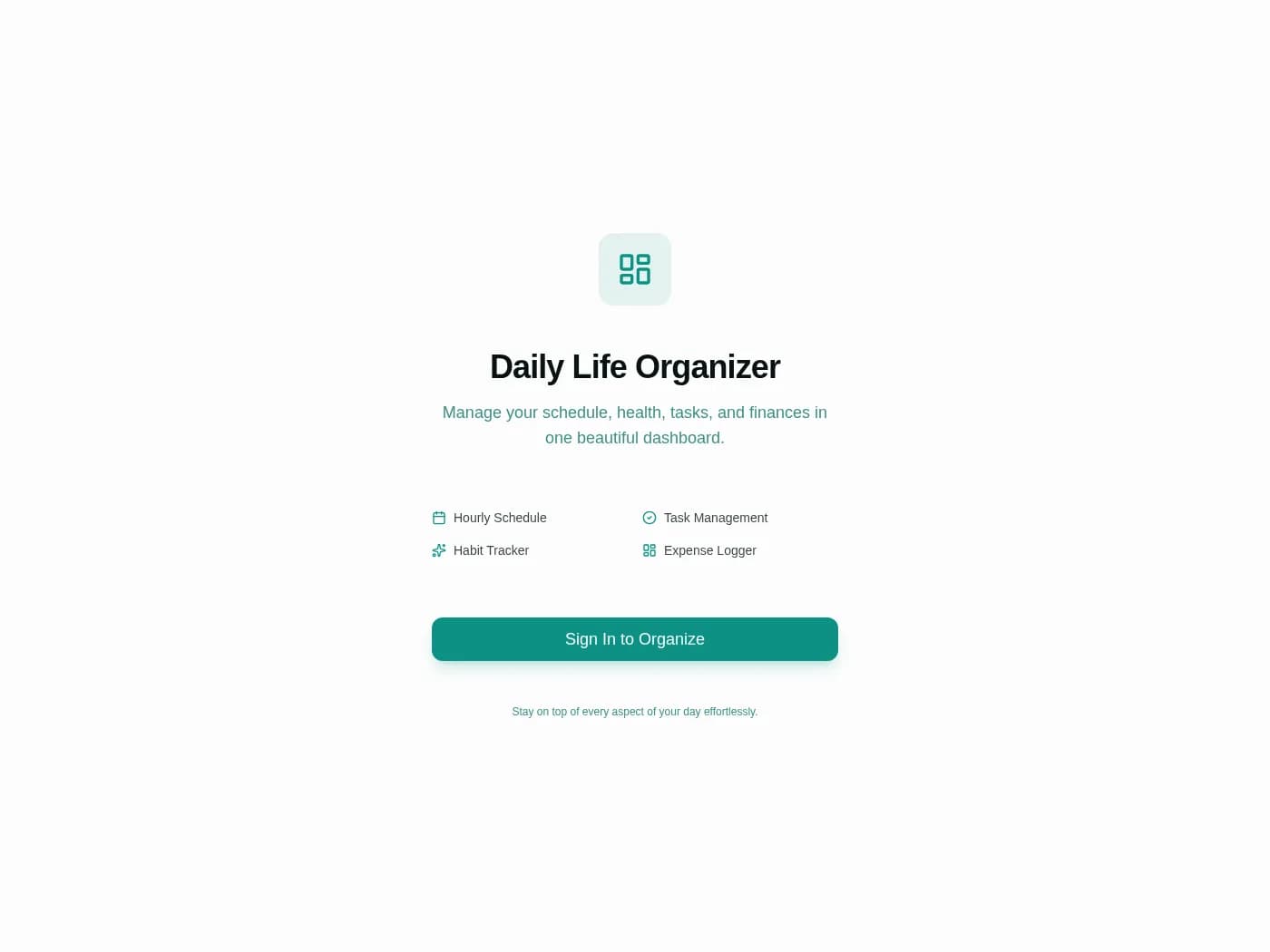 Daily Life Organizer