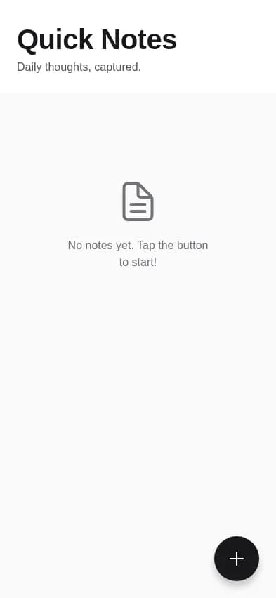 Daily Quick Notes App