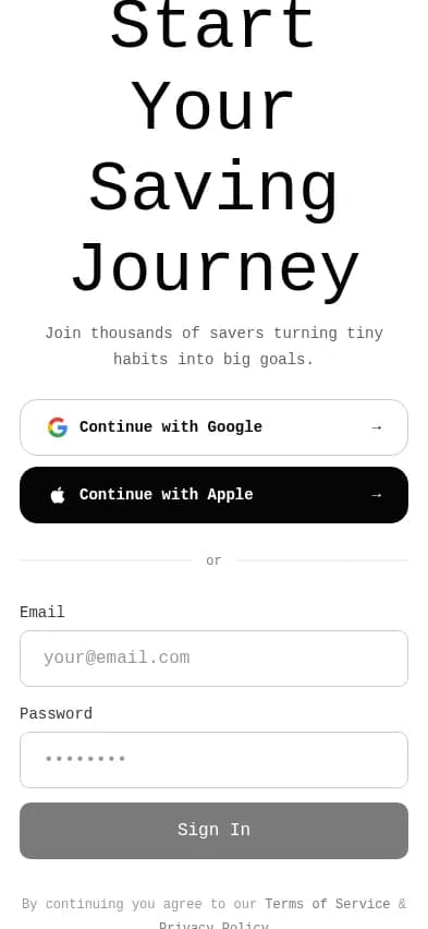 Daily Saver App