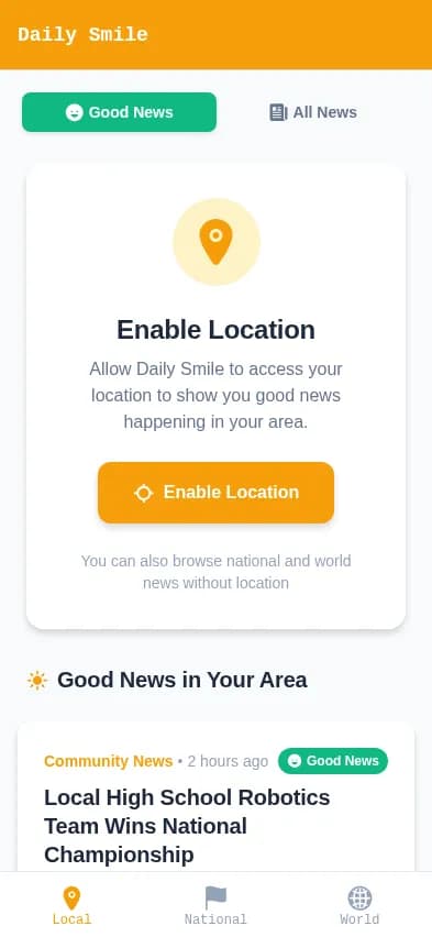 Daily Smile News App
