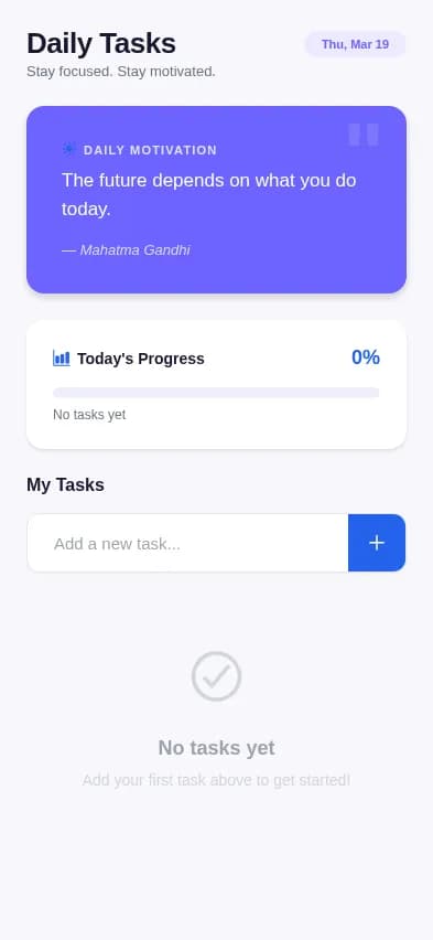 Daily Task + Motivation