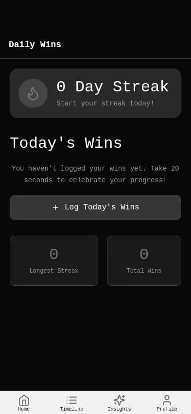 Daily Wins Tracker