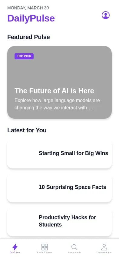 DailyPulse Mobile App