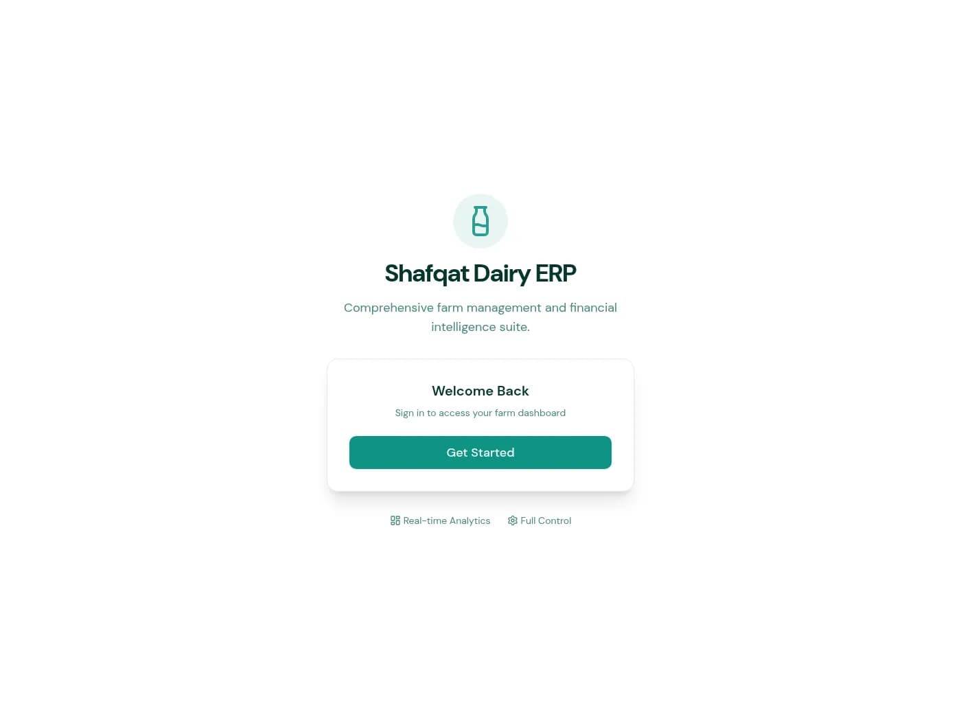 Shafqat Dairy ERP Suite