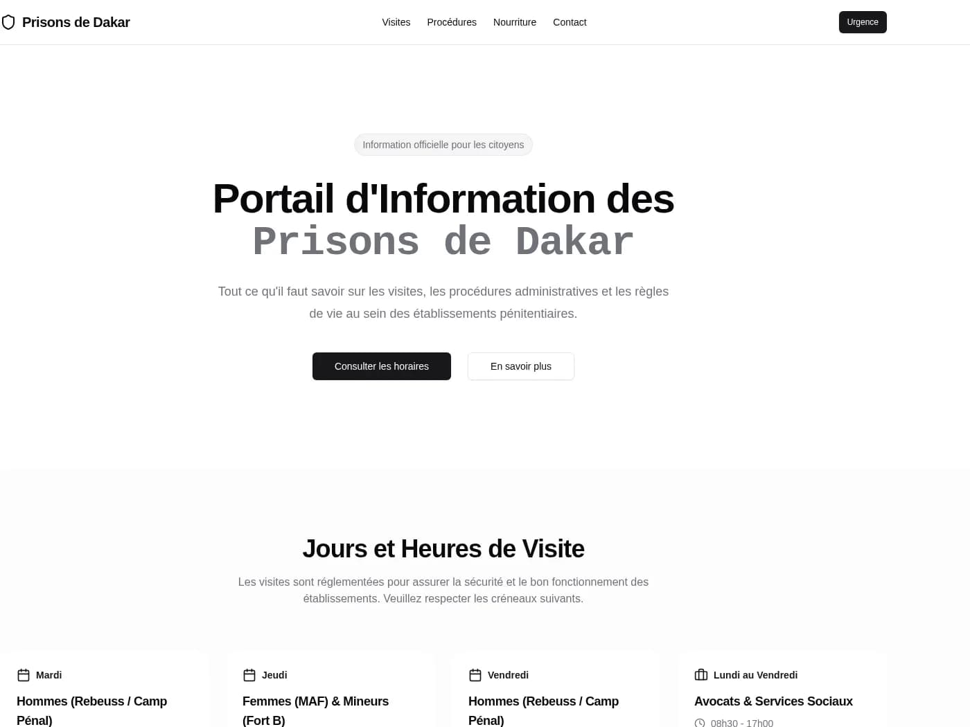 Dakar Prison Info Site