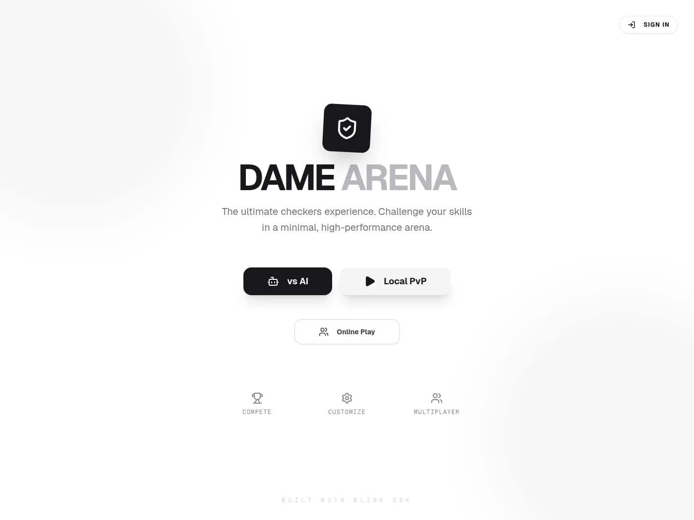 Dame Game Arena