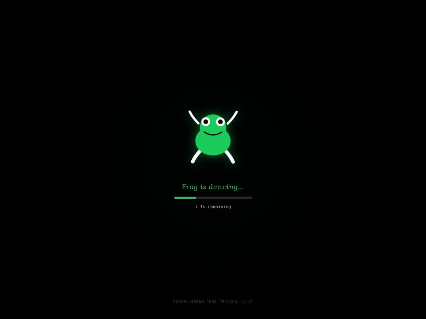 Dancing Frog Waitscreen