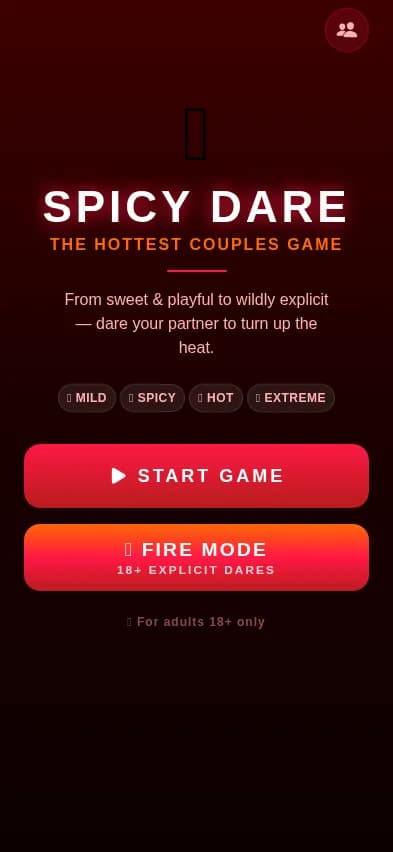 Spicy Dare Couple Game