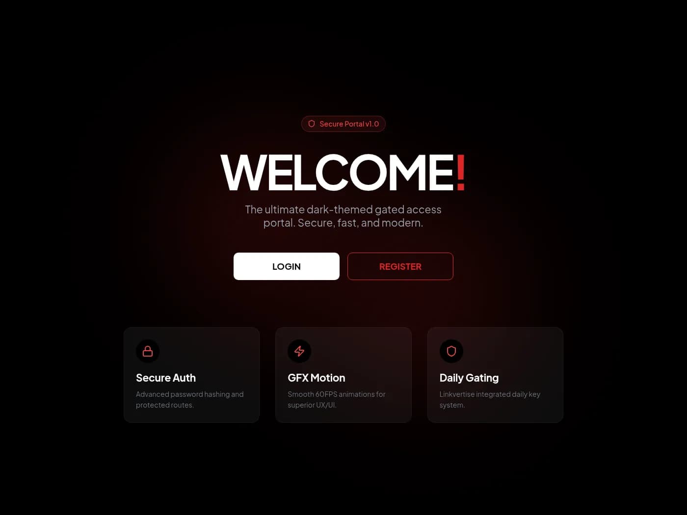 Minimal Dark Auth Site