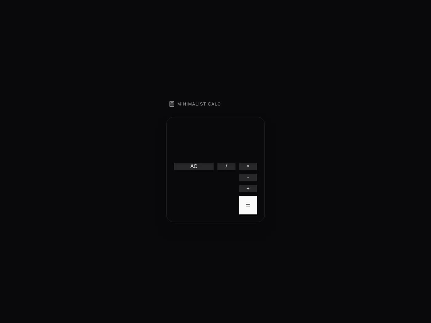 Dark Mode Calculator