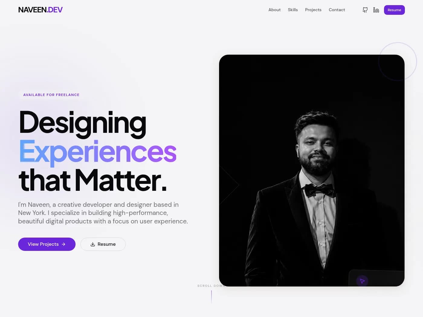 Dark Student Portfolio