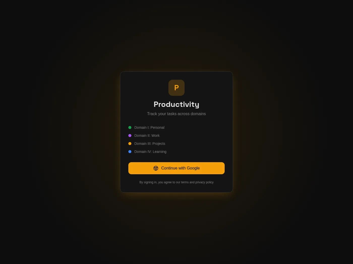Dark Mode Productivity Hub