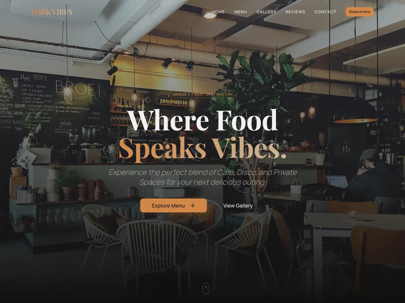 Dark Vibes Cafe Hub
