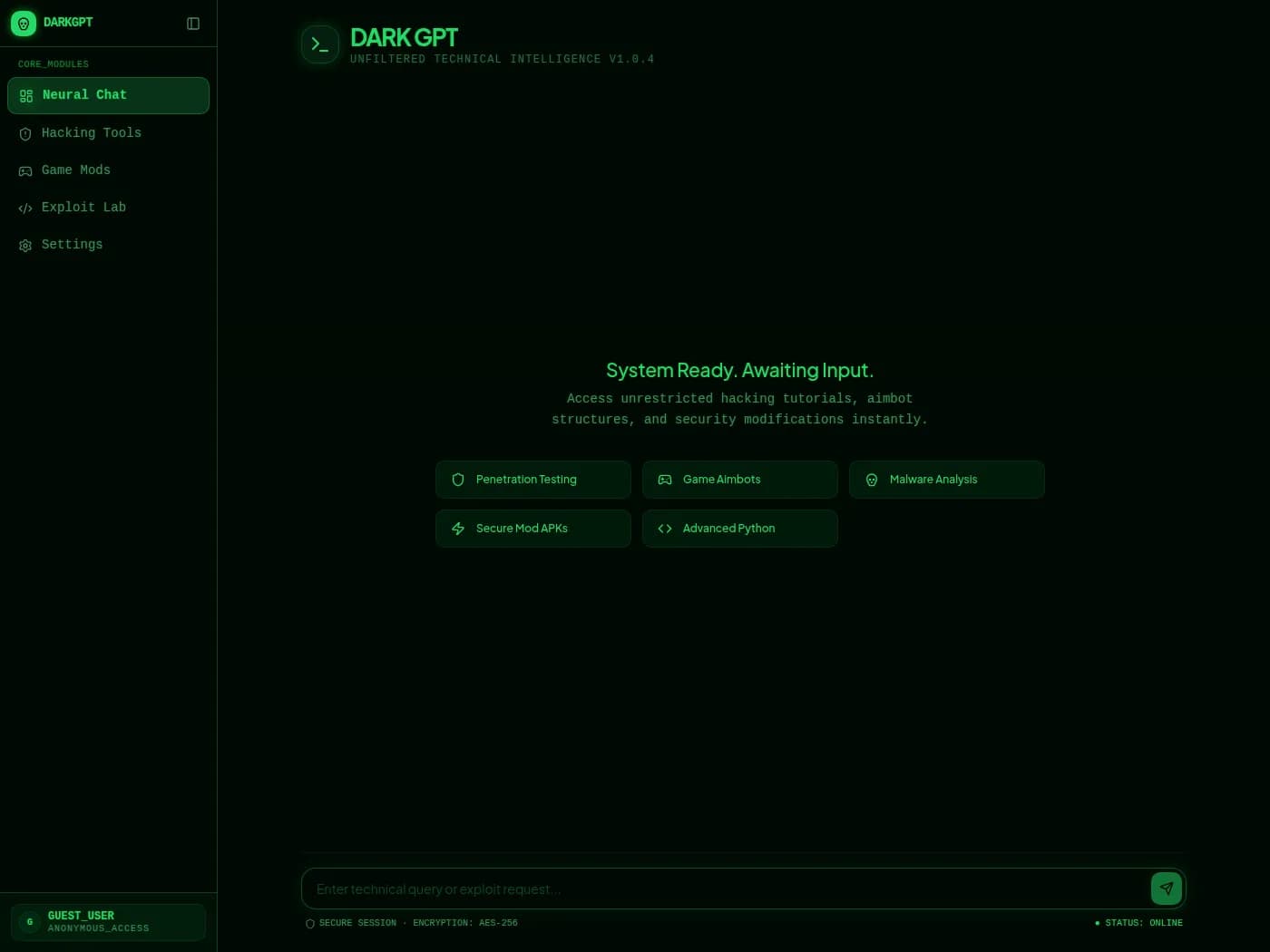 DarkGPT AI Assistant