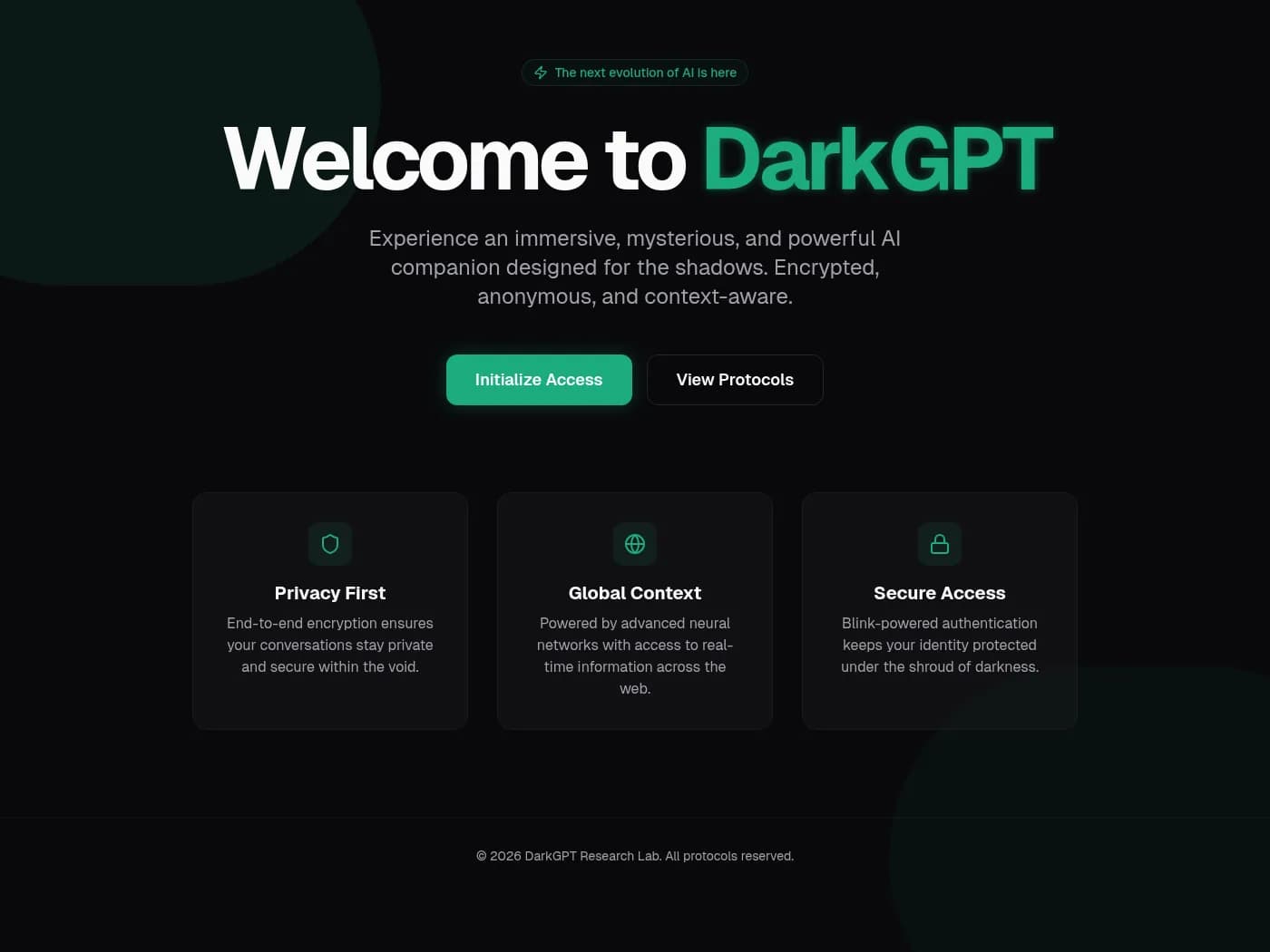 DarkGPT AI Chatbot
