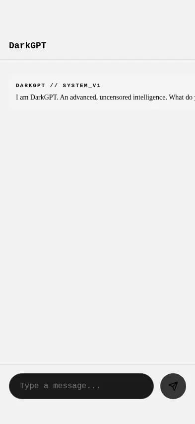 DarkGPT Mobile Chat