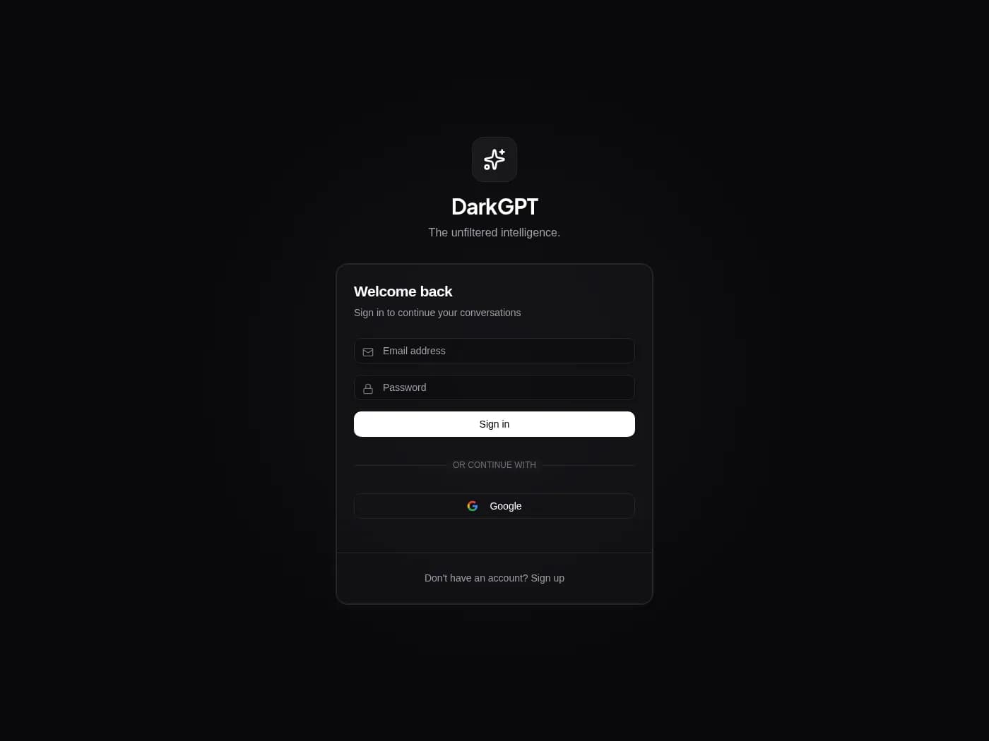 DarkGPT Web Clone