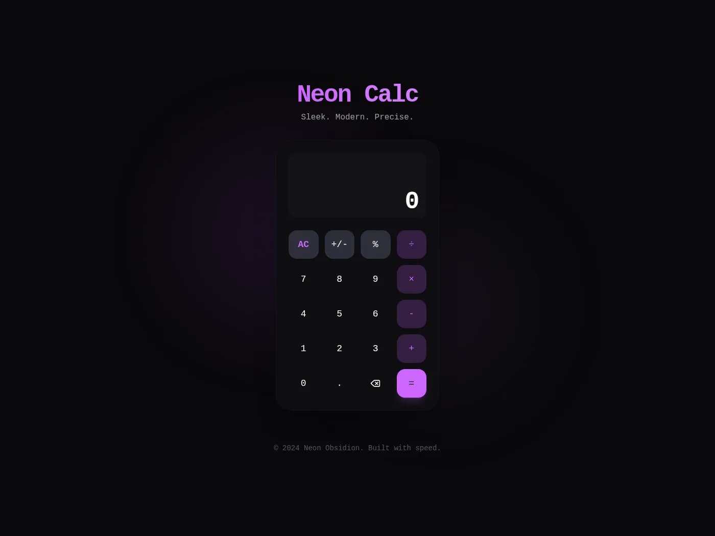 DarkMode Calculator App