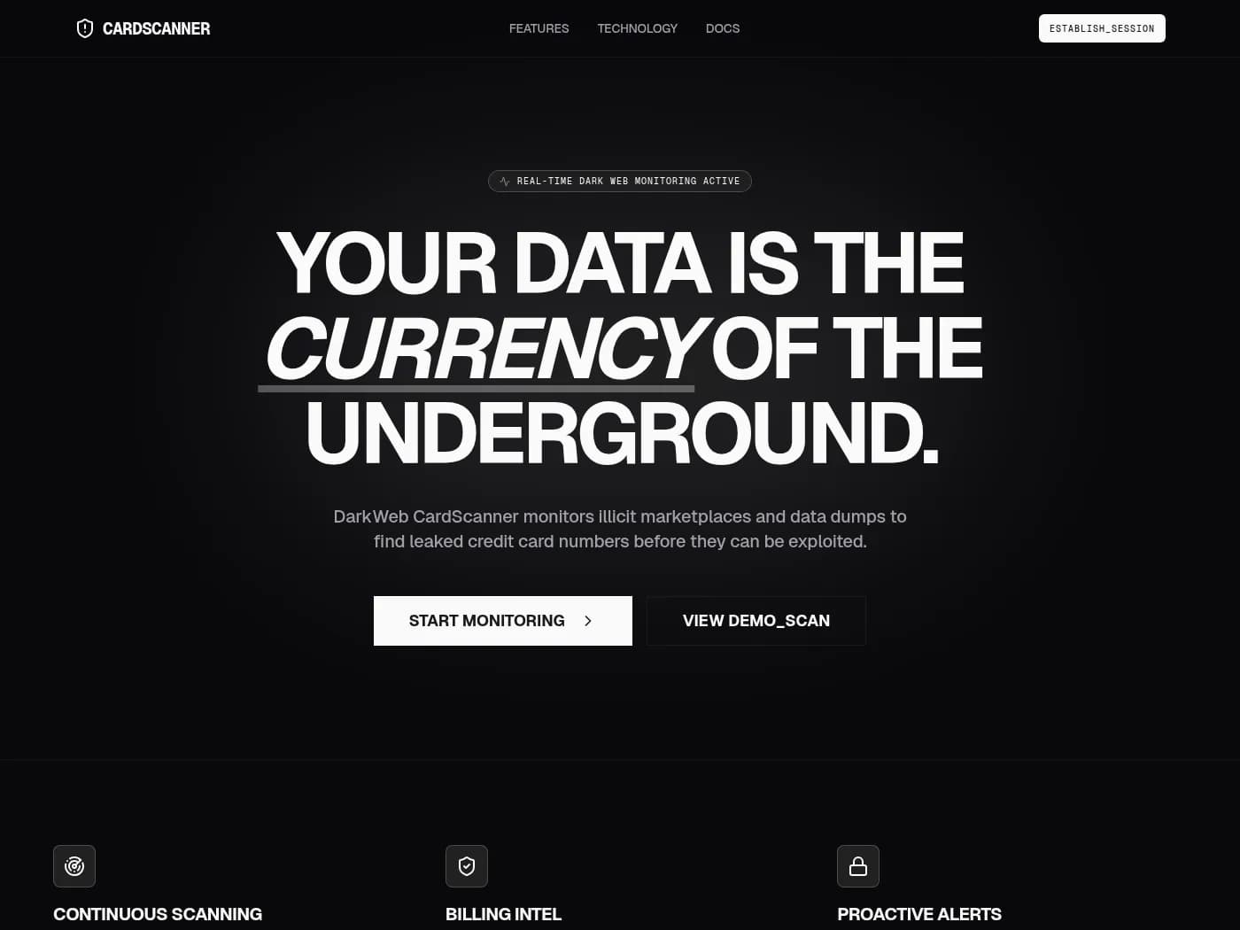 DarkWeb CardScanner