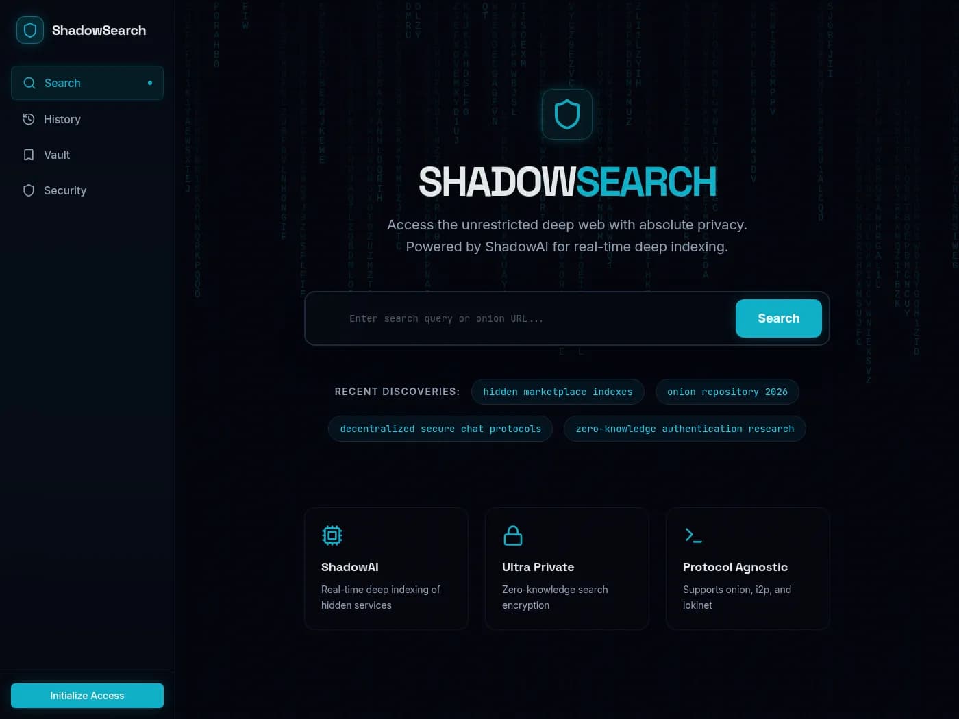 ShadowSearch Web Portal