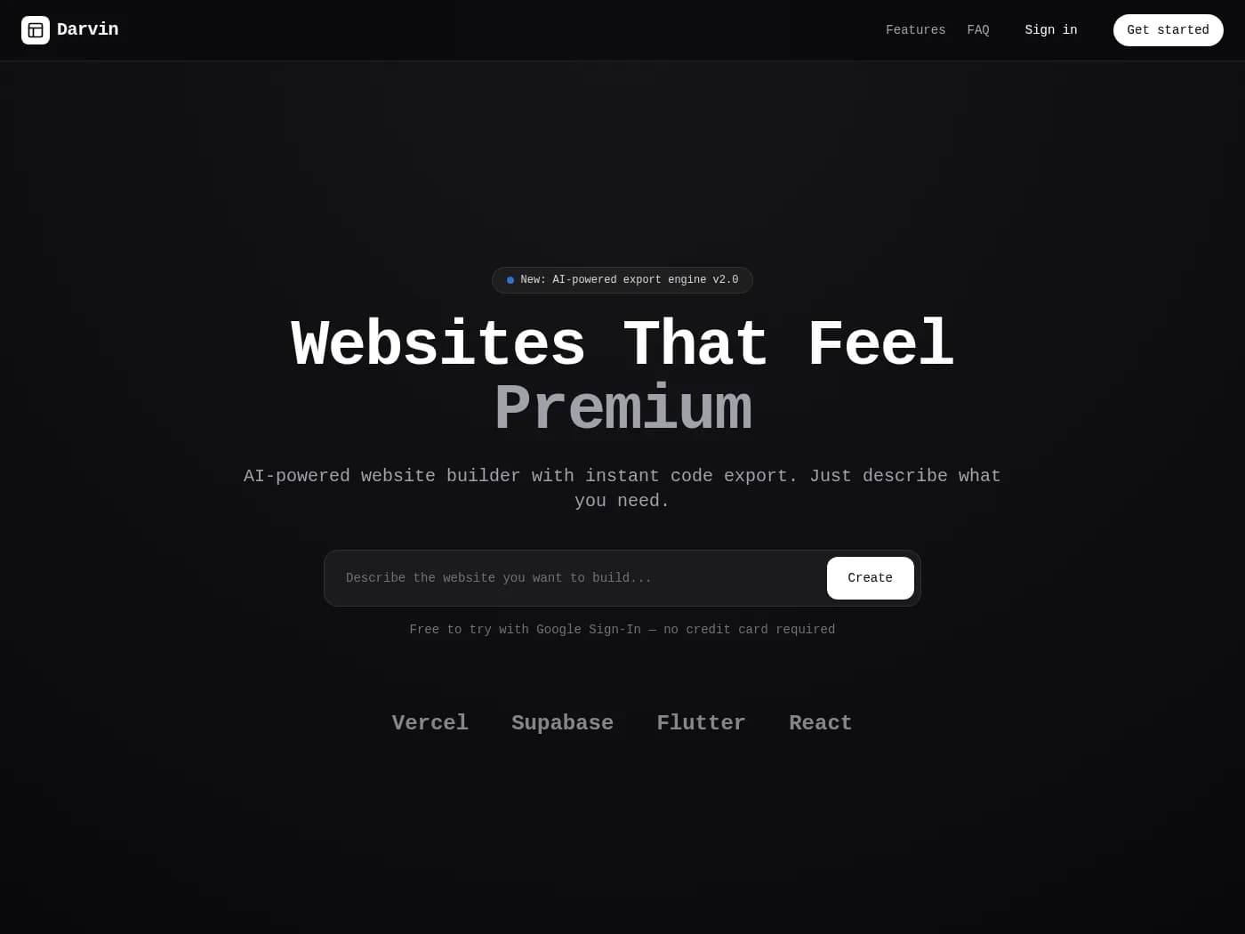 Darvin Clone Web Builder
