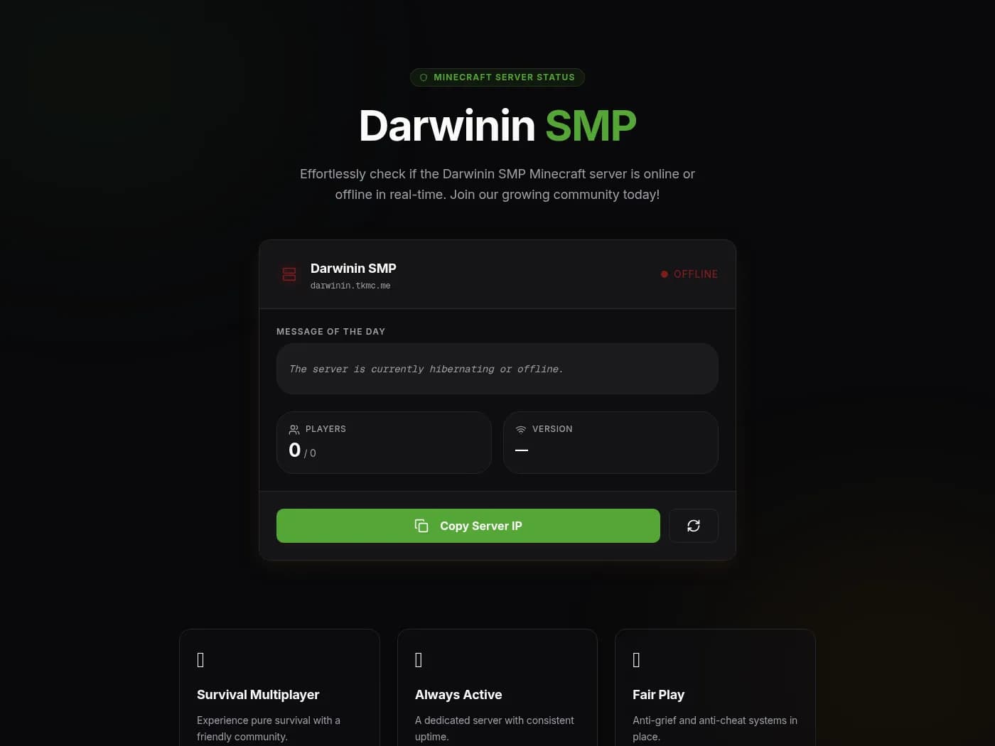 Darwinin SMP Status