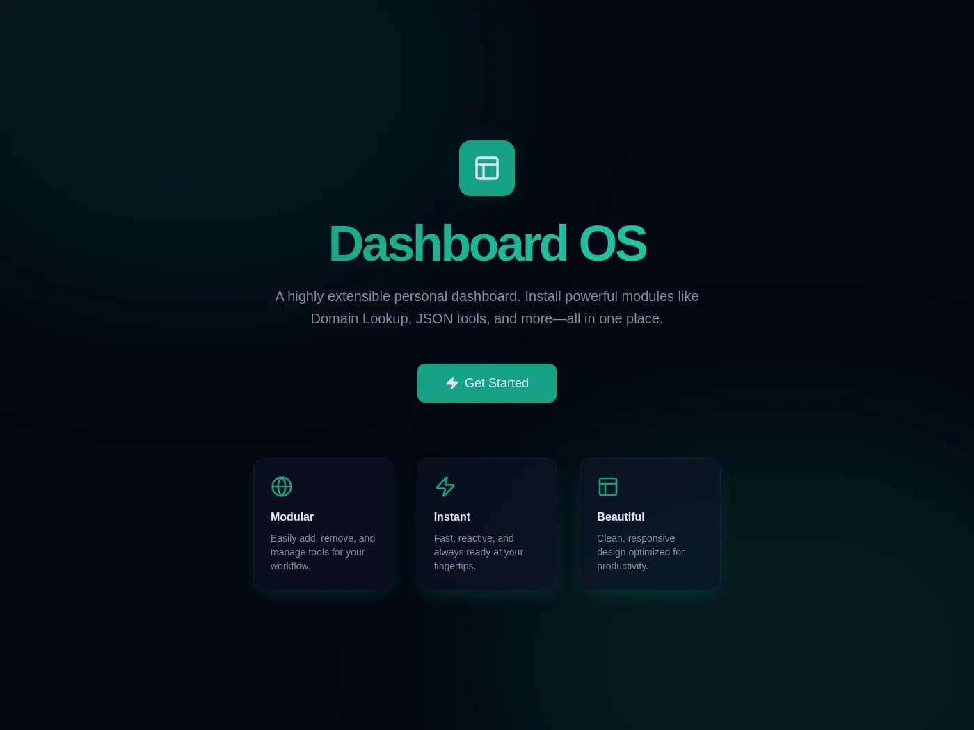 Modular Dashboard OS