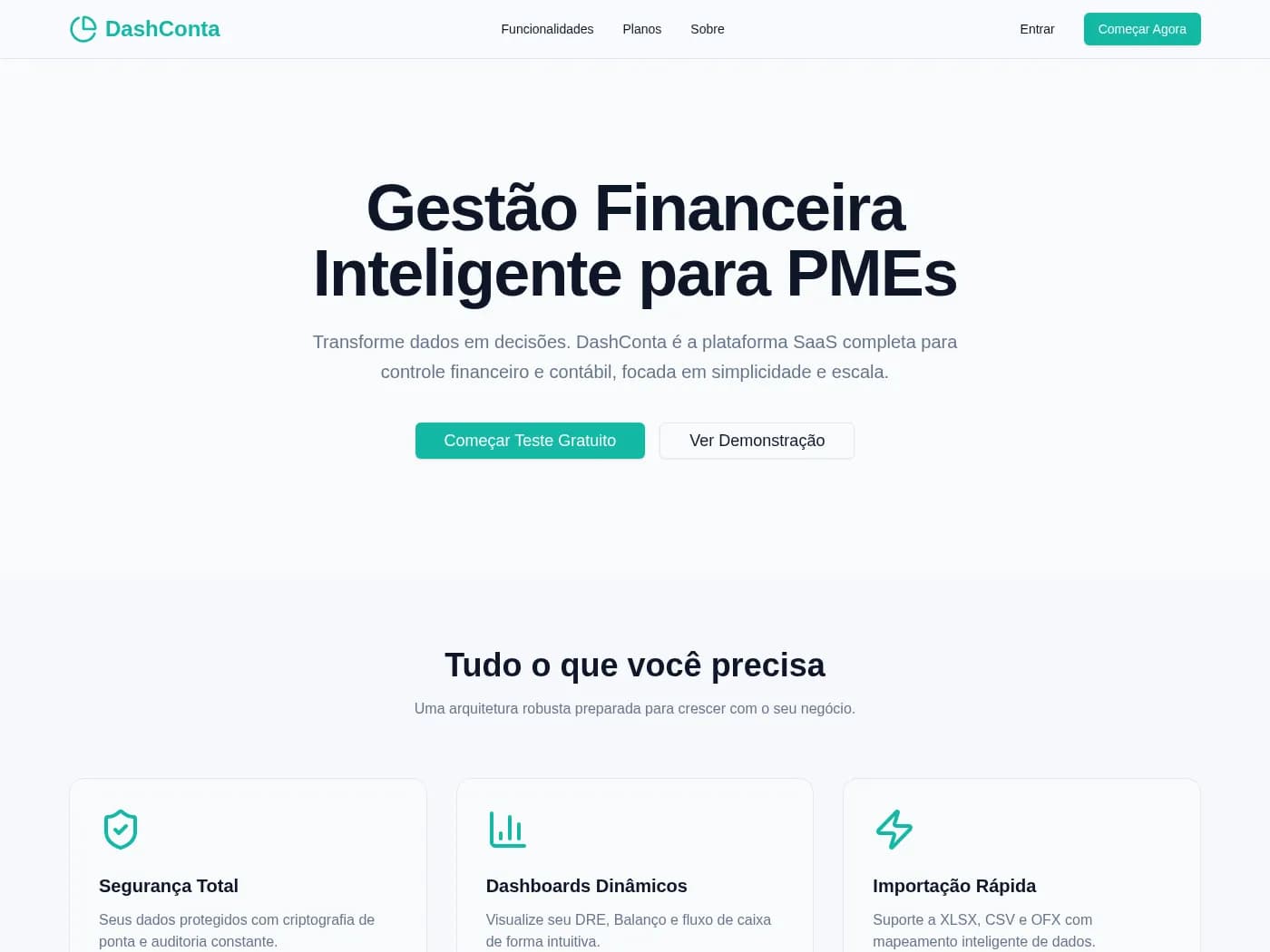 DashConta MVP SaaS