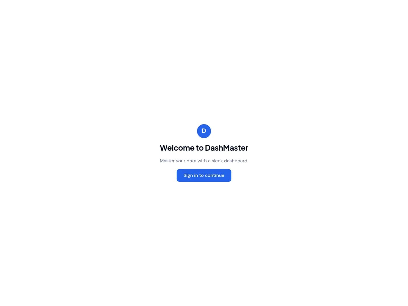 DashMaster Dashboard