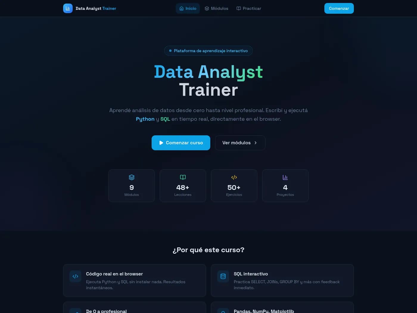 Data Analyst Trainer
