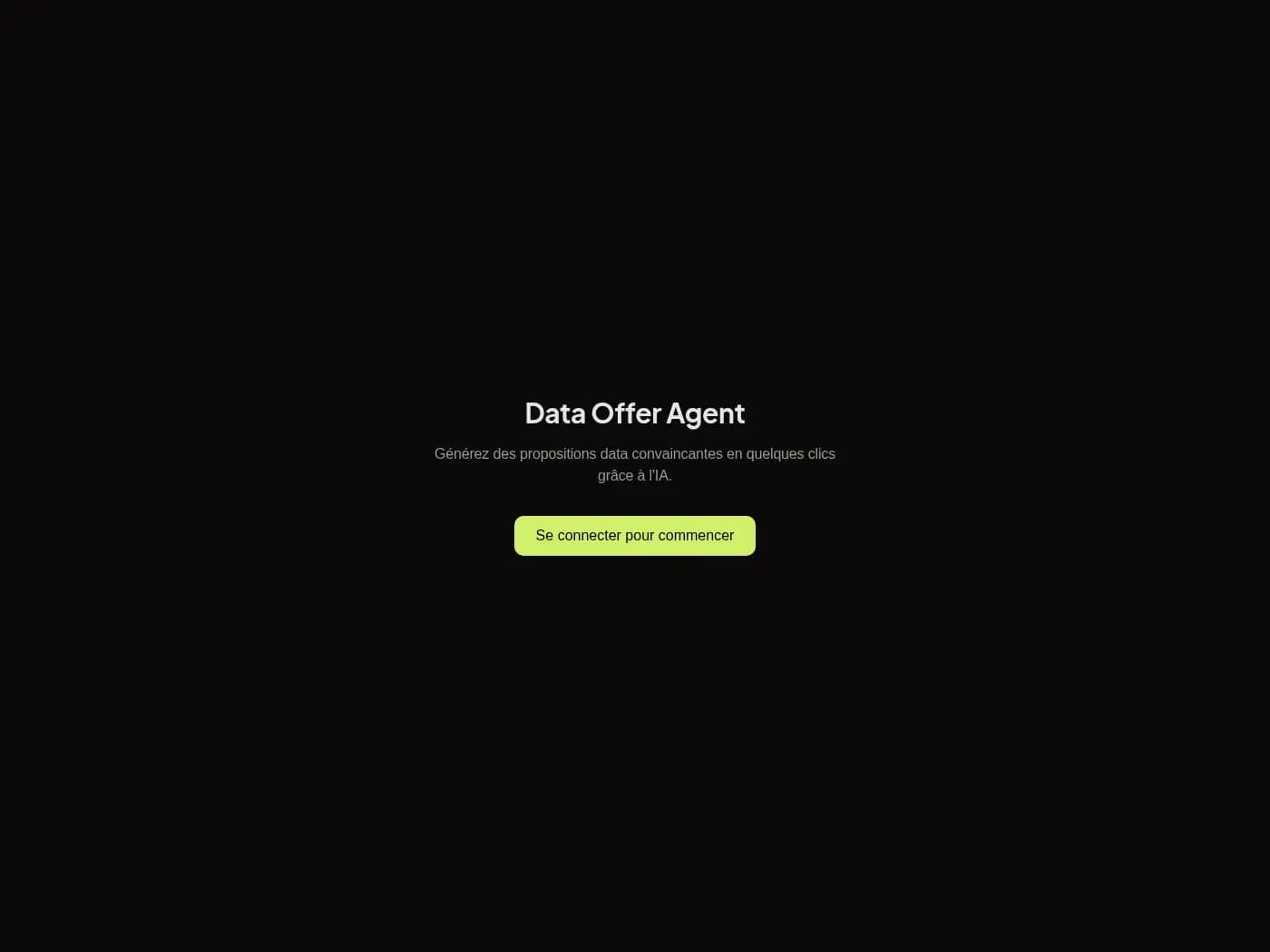 Data Offer Agent