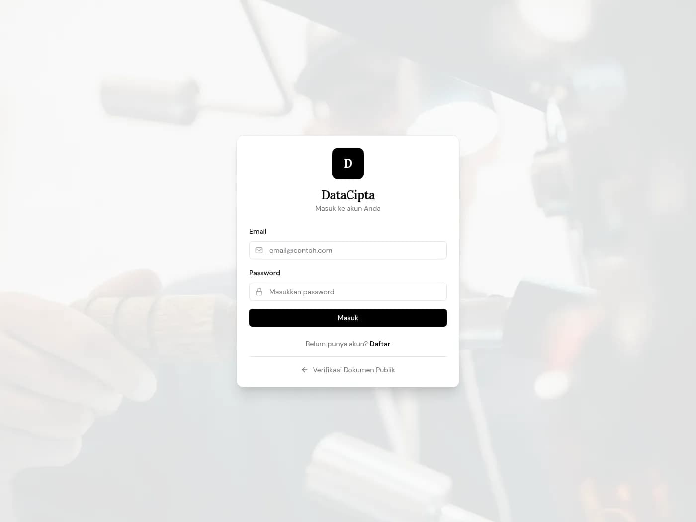 DataCipta Blockchain Dashboard